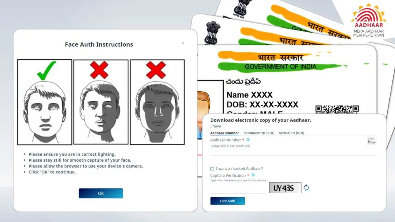 Unlock Your Aadhaar Card With Your Face Authentication - Viral Bake